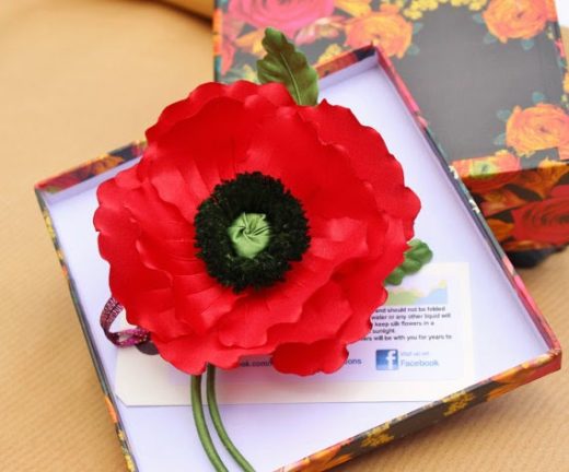 how to make a fabric poppy - PresentPerfect Creations | ART FLOWERS ...