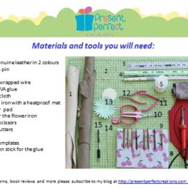 Leather gerbera flower tutorial (.pdf) - PresentPerfect Creations | ART ...