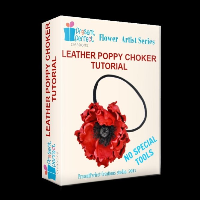 DIY leather Kit for making a Leather Poppy - PresentPerfect Creations ...