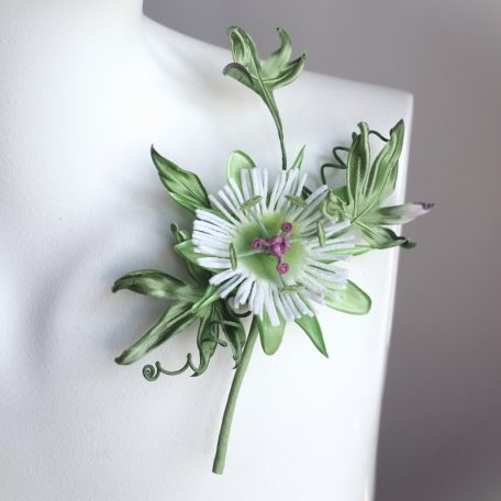 Silk Passion Flower Brooch - PresentPerfect Creations | ART FLOWERS ...
