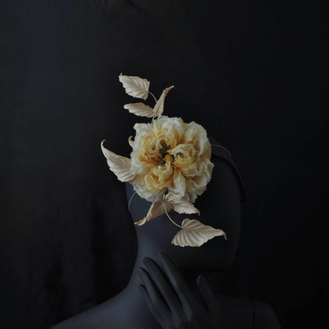 Mellow yellow silk marshmallow rose hat - PresentPerfect Creations ...