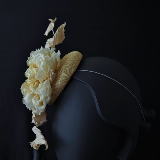 Mellow yellow silk marshmallow rose hat - PresentPerfect Creations ...