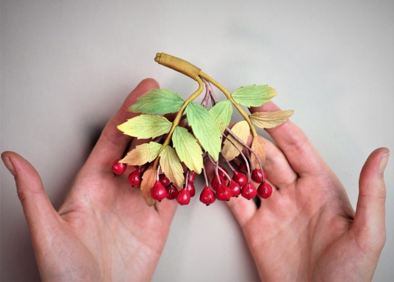 DIY Kit for making Leather Rowanberry Brooch - PresentPerfect Creations ...