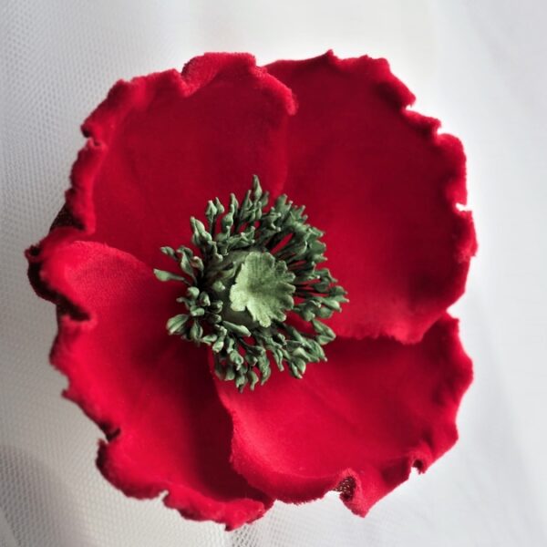 Red Velvet poppy brooch - PresentPerfect Creations | ART FLOWERS ...