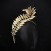 Golden fabric FERN FROND Headpiece - PresentPerfect Creations | ART ...