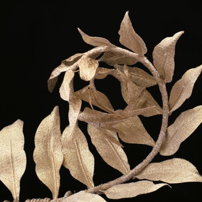Golden fabric FERN FROND Headpiece - PresentPerfect Creations | ART ...