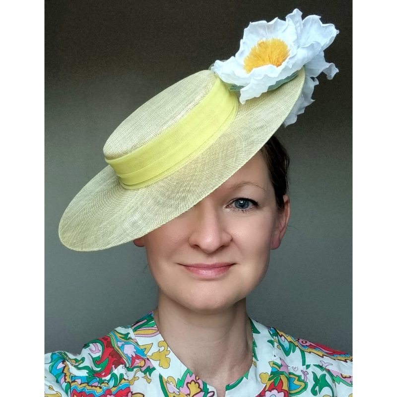 Bergere Style Sinamay Hat with Flowers - PresentPerfect Creations | ART ...