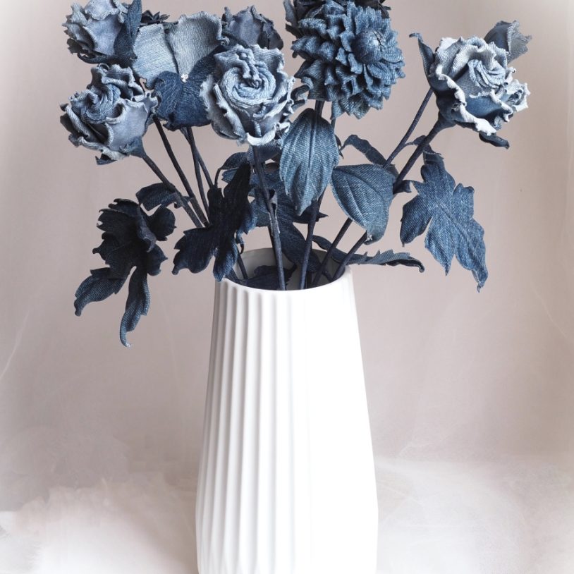 DENIM Wedding Flowers - PresentPerfect Creations | ART FLOWERS ...