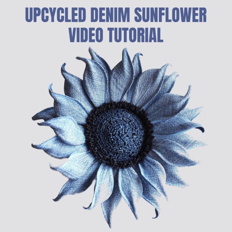 NEW Upcycled Denim Sunflower video tutorial - PresentPerfect Creations ...